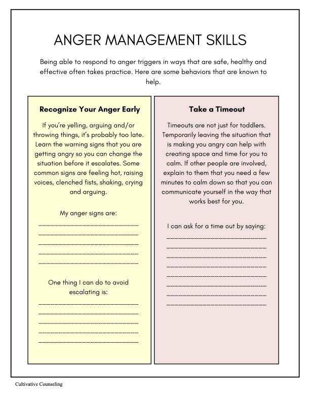 Free Worksheets – Cultivative Counseling